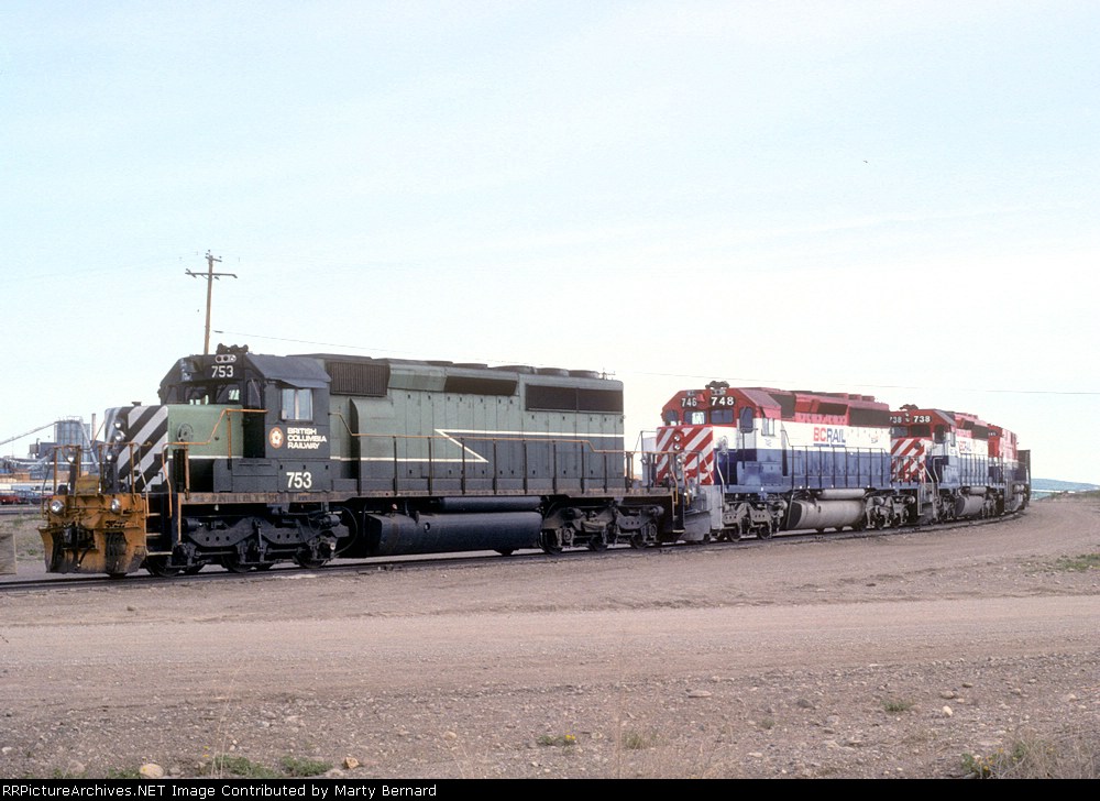 BC Rail SD40-2s With Extra 753 South